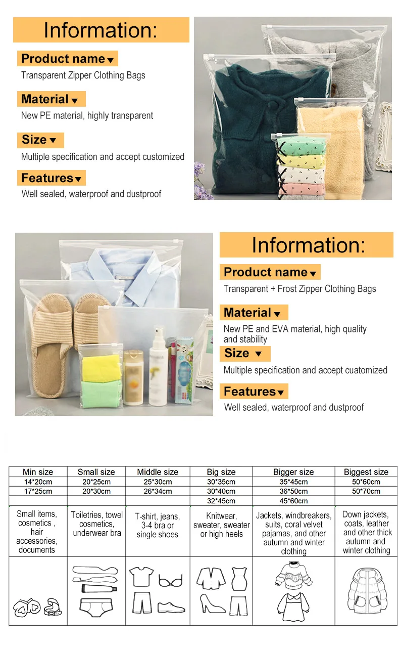 Custom Clothes Packaging Zip Lock Bag Biodegradable Matt Black Frosted ...