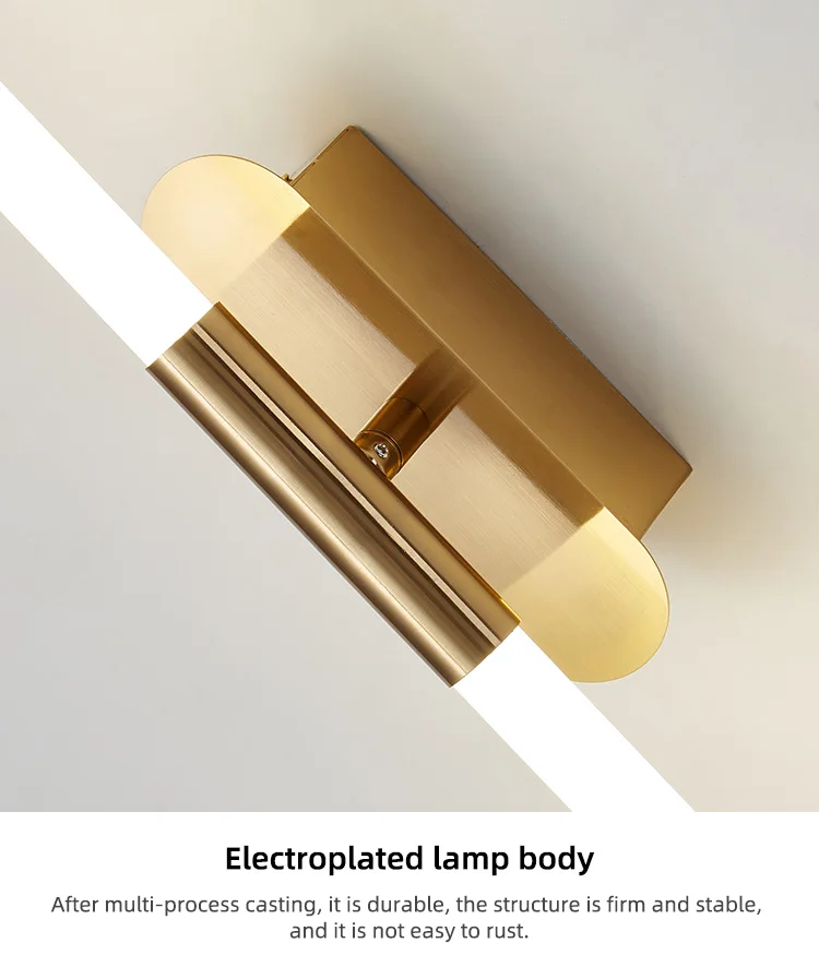 Modern Line Lamp Simple Rotatable Iron Gold Warm Led Acrylic Lampshade ...