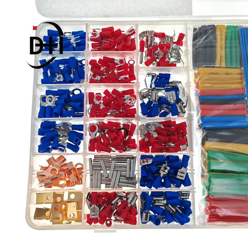 678pcs Cold Pressed Terminal Crimping Terminal 350p+328p Heat Shrink ...