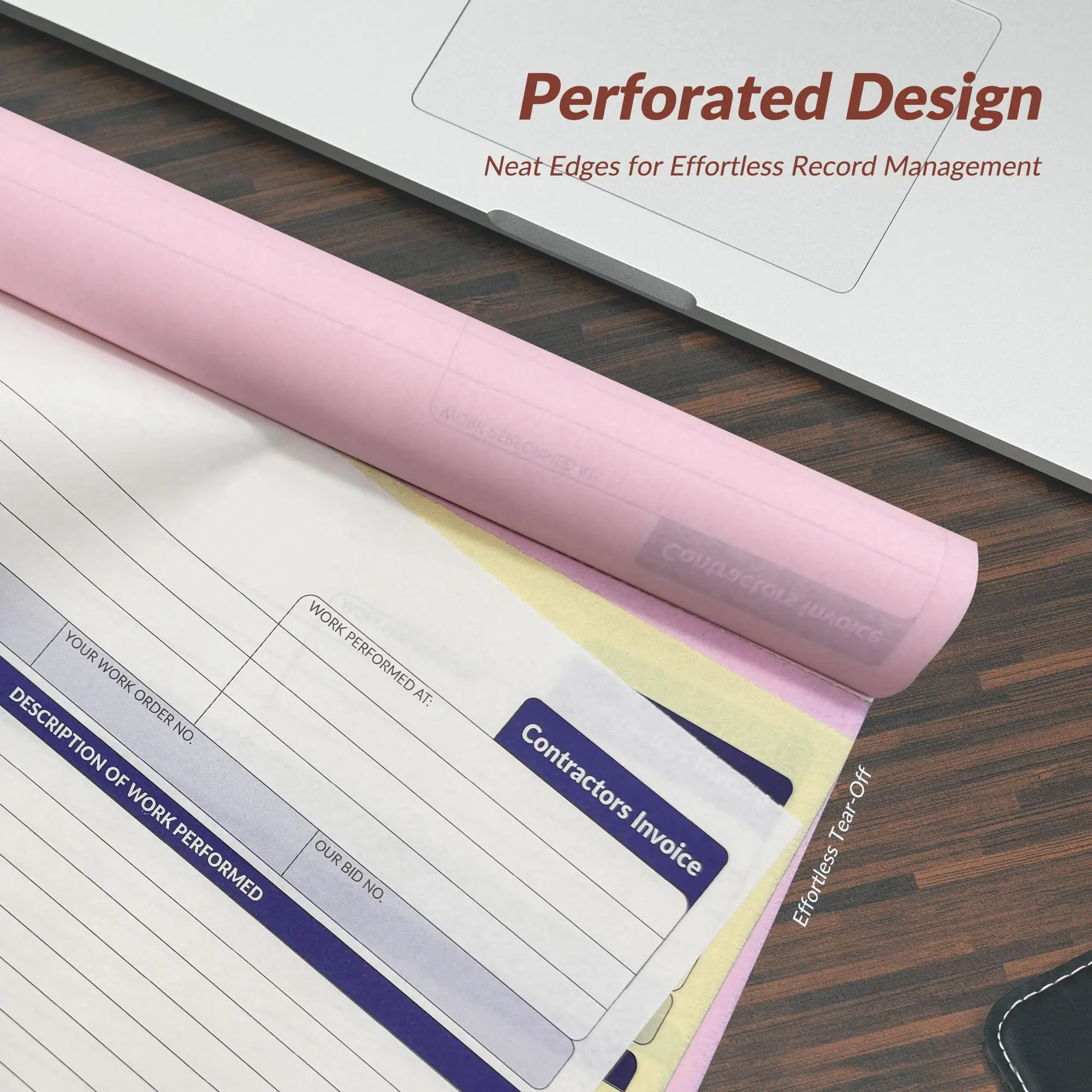 Custom 3 Part NCR Work Order Forms 8.5x11" Carbonless Contractor ...