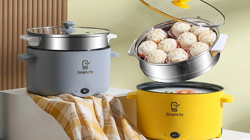 Electric Cookware Wok 3.7l Cooking Pot Nonstick Frying Pan Electric ...