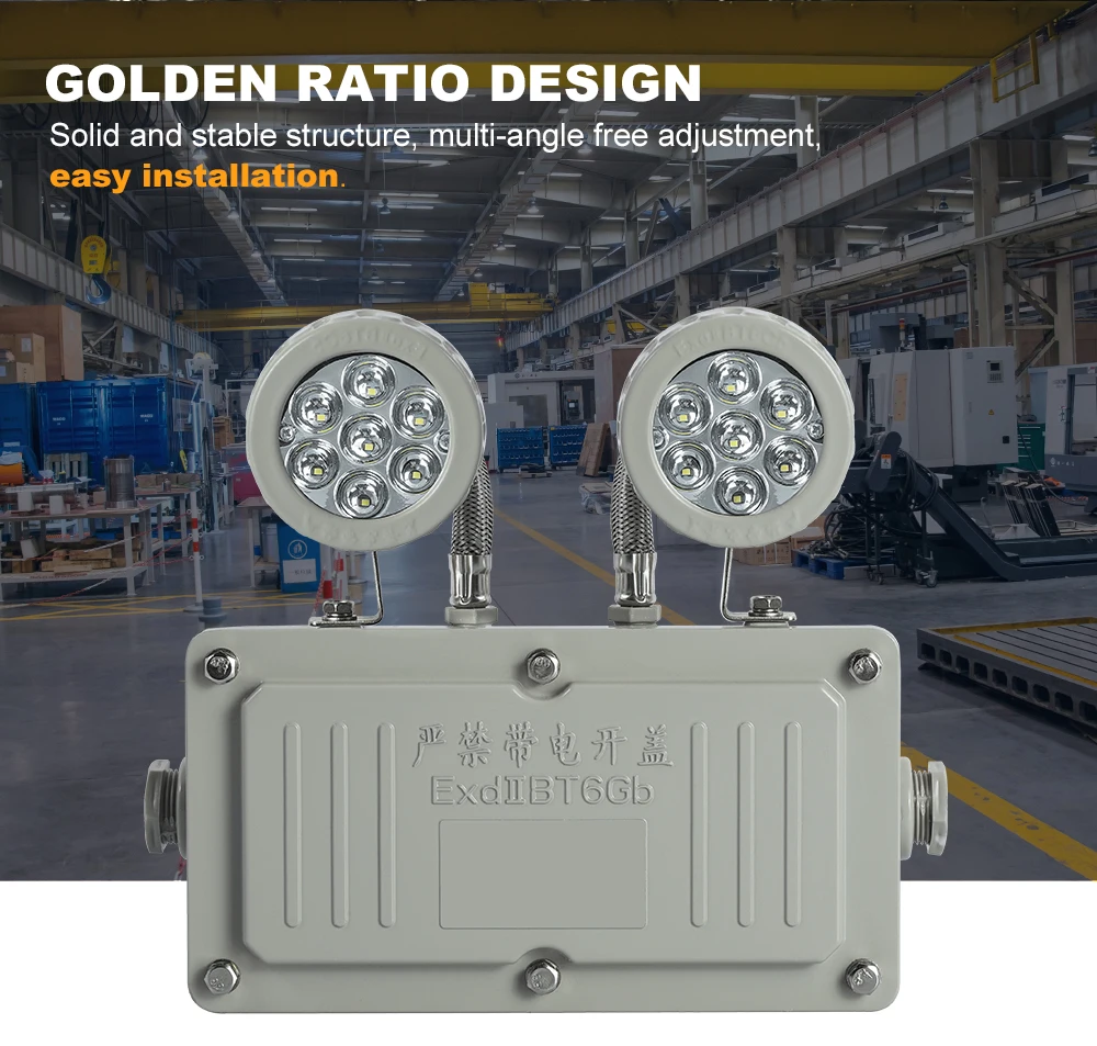 Explosion Proof Emergency Ip65 Wf2 Commercial Wall Mounted Double Heads - Buy Explosion Proof ...