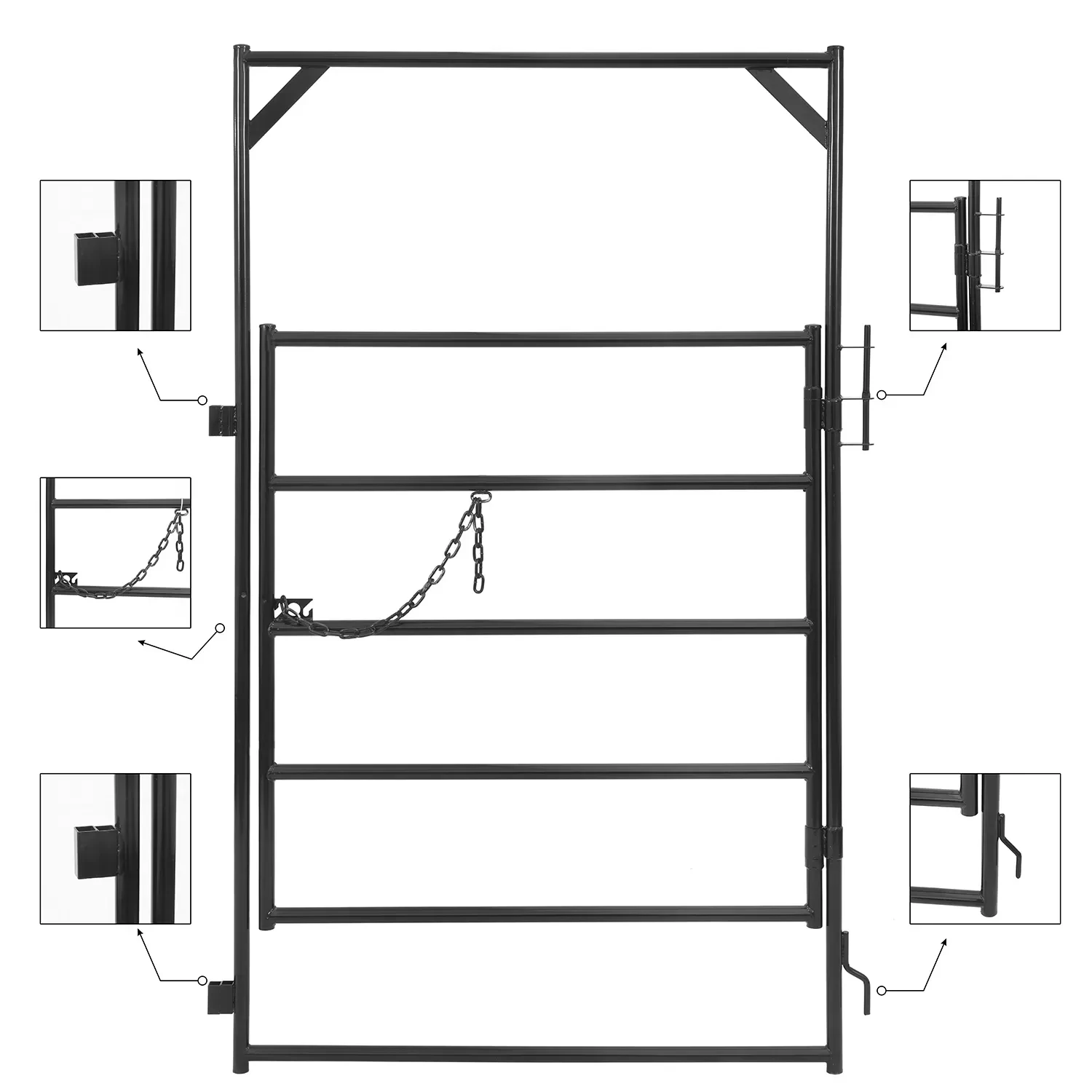 Heavy Duty Galvanized Metal Fence Panel Cattle Cow Horse Frame Square ...