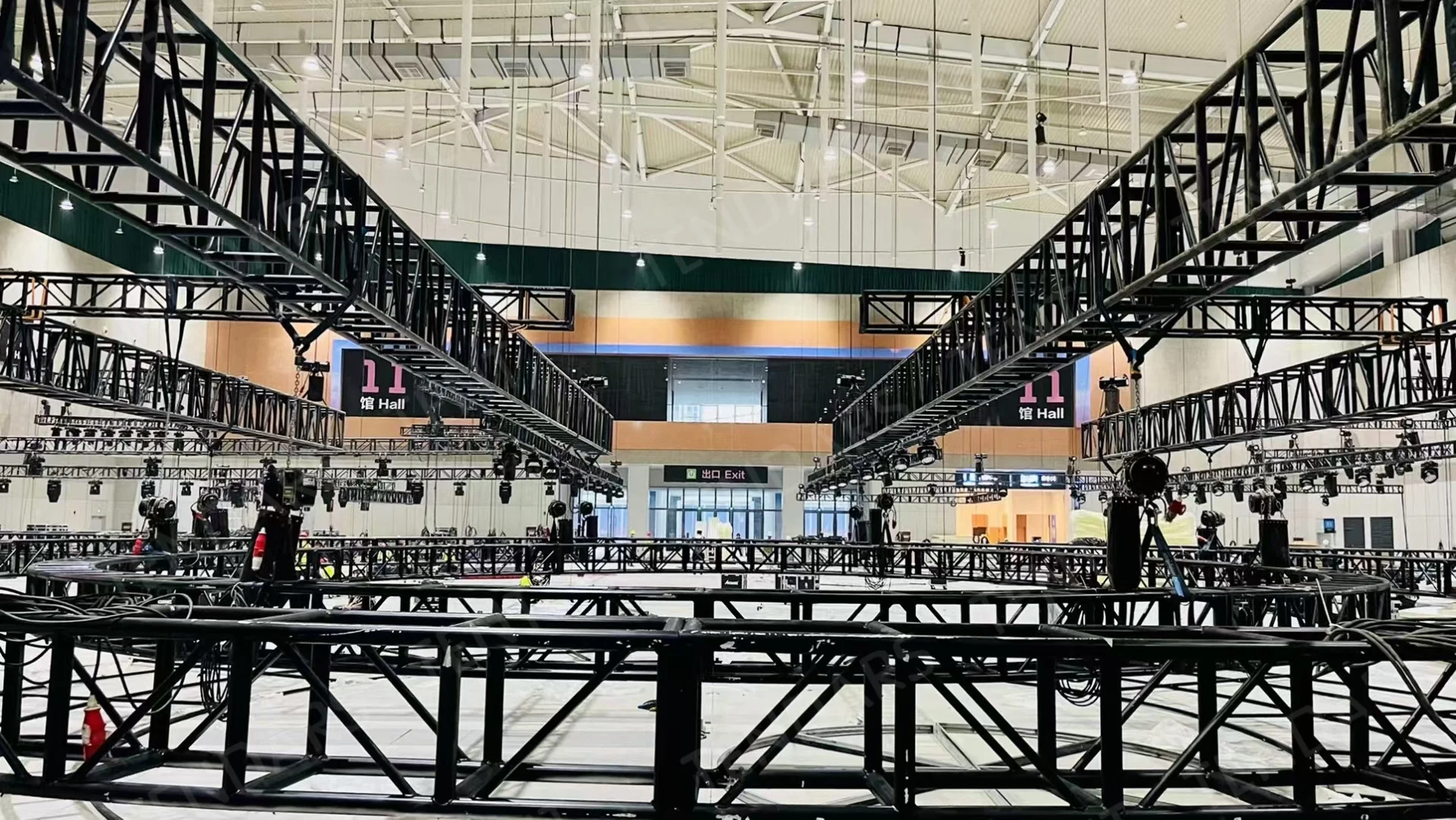 Outdoor Concert Roof Shed Support Stage Black Spigot Truss Tent Design ...