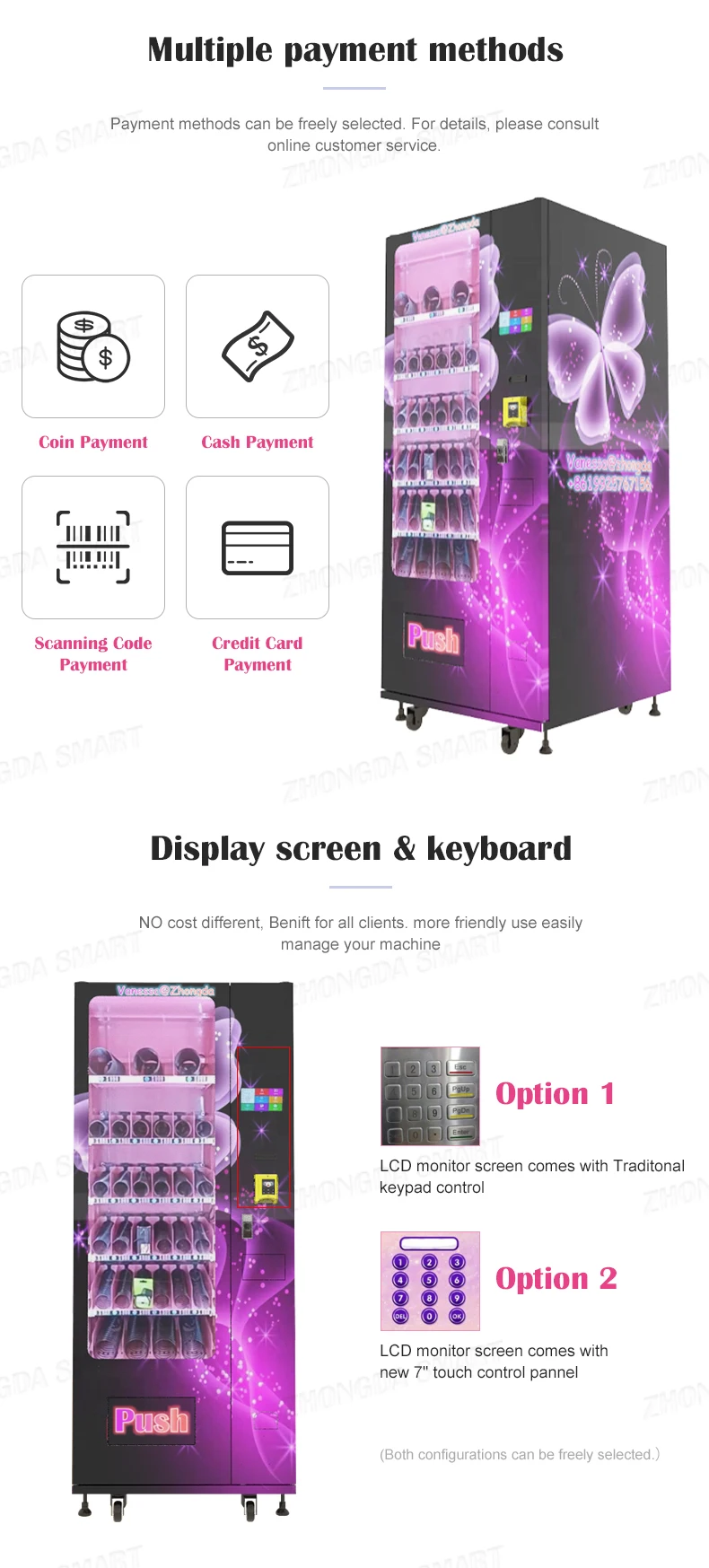 Easy Control Slim Size Mini Vending Machine Lashes Vending Machine