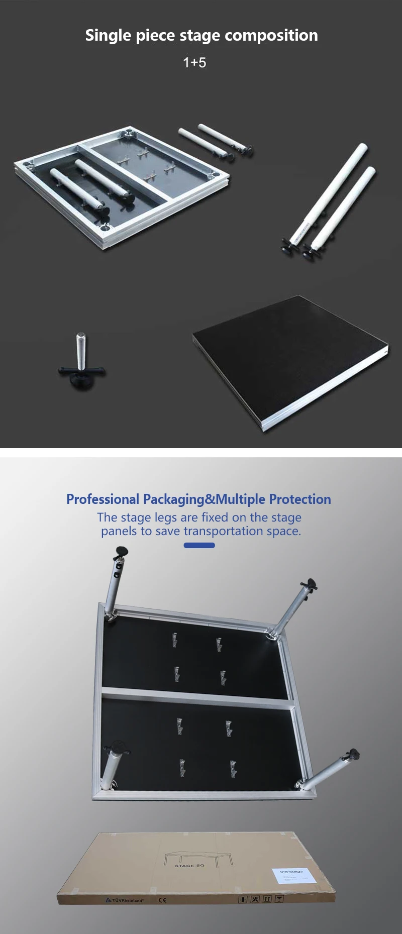 Concert Mobile Adjustable Platform Podium Staging Portable Wedding ...