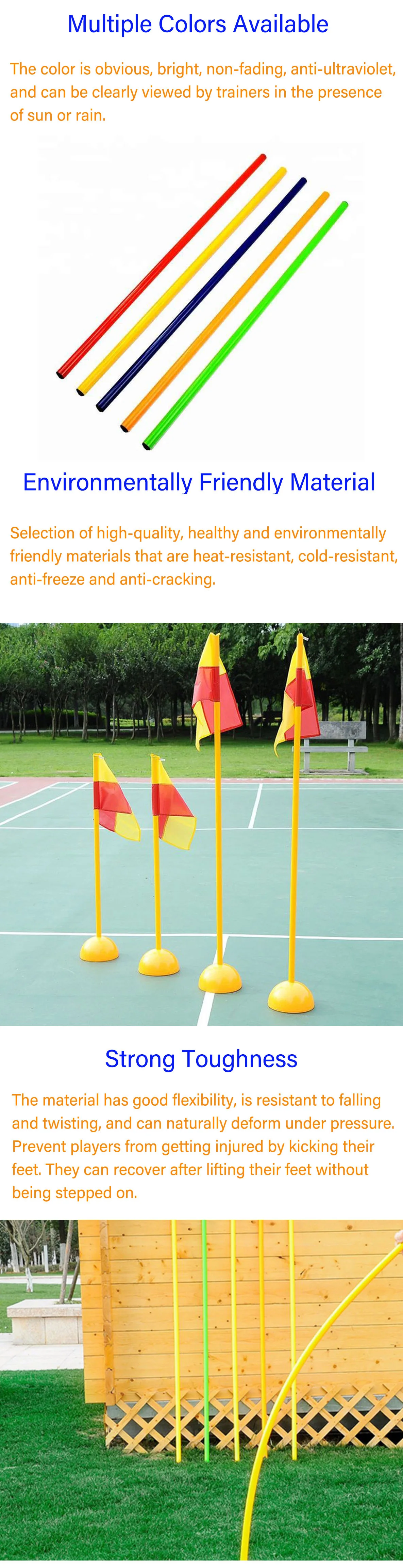 1.5m(60inch) Soccer Football Hurdles Agility Training Poles Soccer and ...