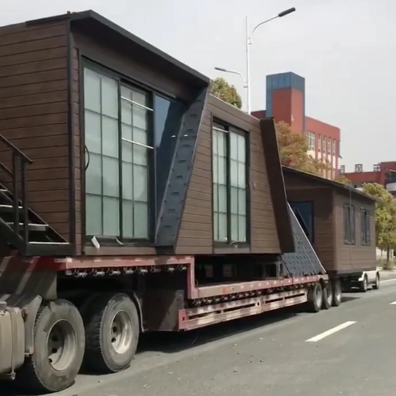 Outdoor Resort Tiny Homes Holiday Prefab Triangle Shape Steel Structure ...