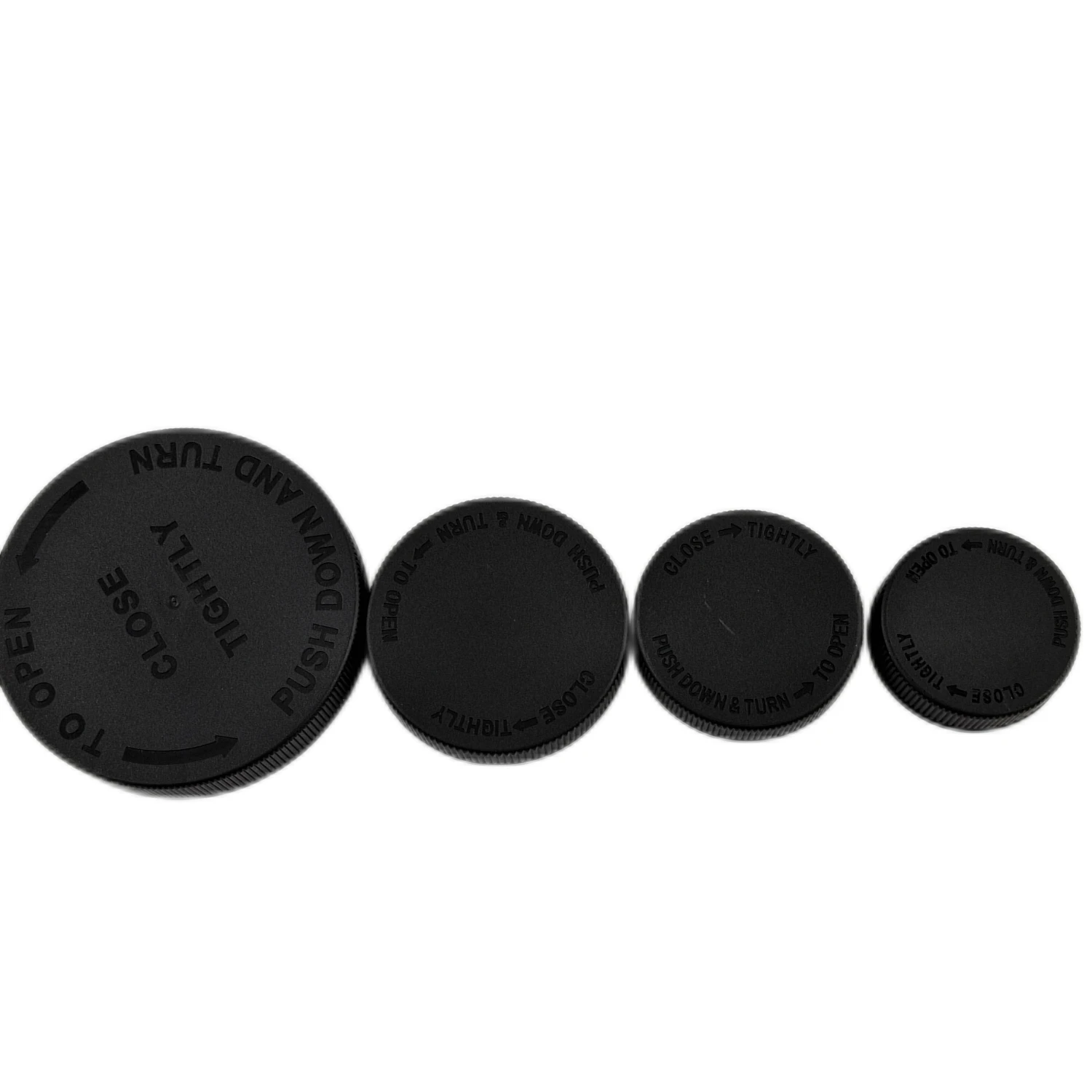Child Proof Plastic Containers with Push down & Turn Cap