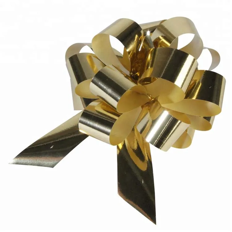 32mm China Manufacturer Factory Metallic PP Gift Ribbon Pull Bows for ...