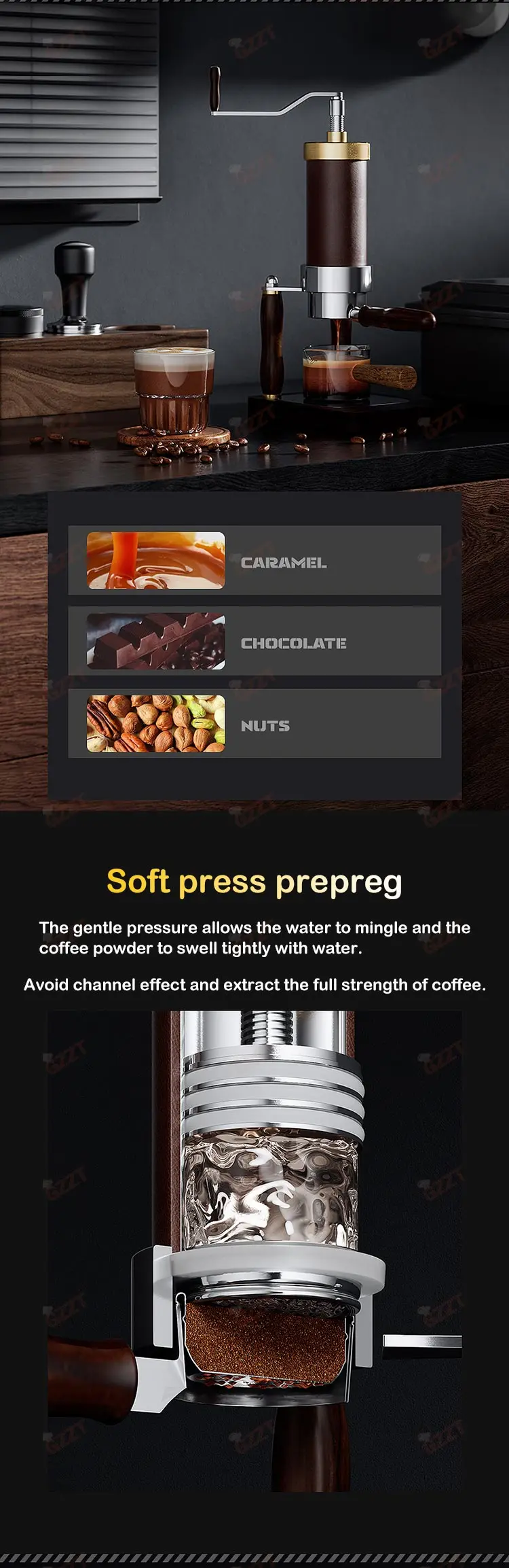 Manual Hand Shake Variable Pressure Extraction Espresso Coffee Maker 1 ...