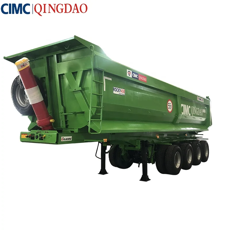 Hot Sale Cimc Qingdao 40m3 4 Axles 60ton Heavy Duty Tipper Dump Truck ...