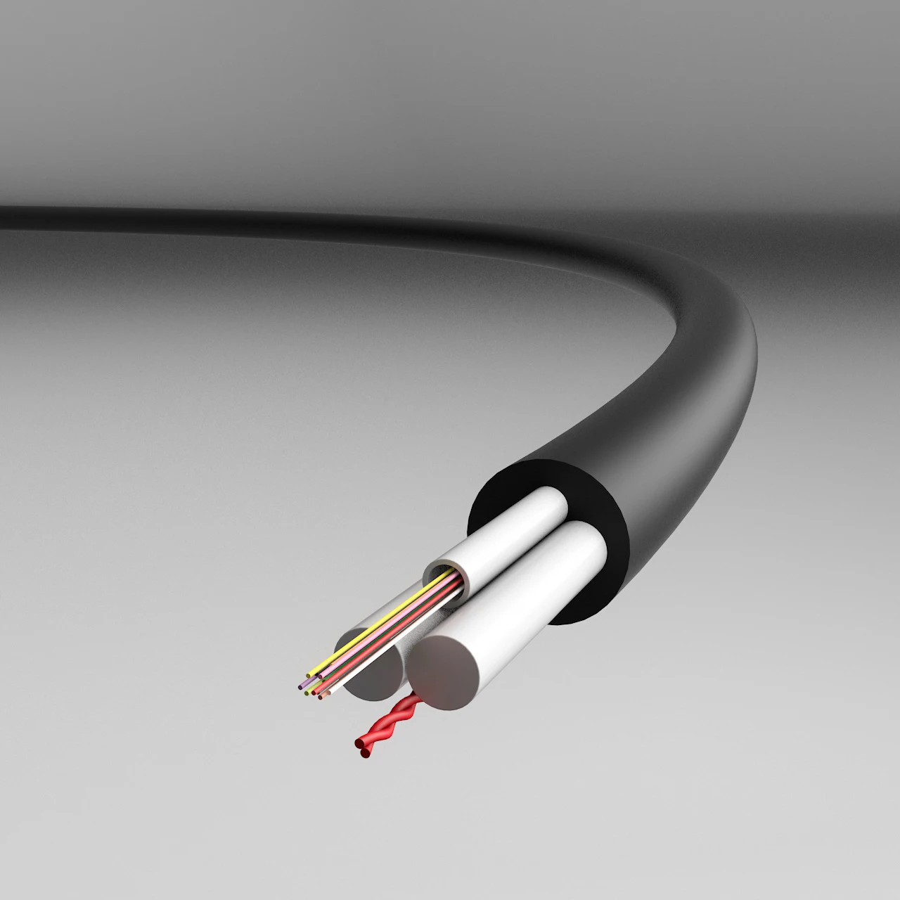 GL 12 hilos Mini ADSS Aerial Self-Supported fibra asu 24 hilos ASU ...