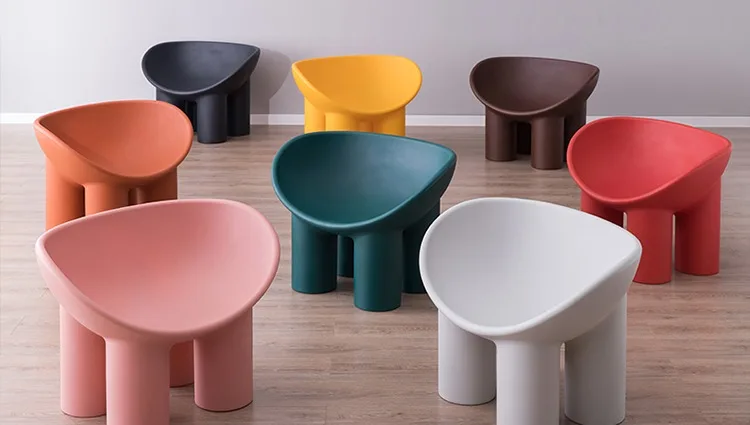Colorful Pe Plastic Roly Poly Chair Elephant Leg Lounge Chair Furniture ...