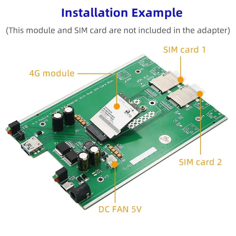 5G 4G LTE Module - Wireless Adapter with 2 SIM Slots