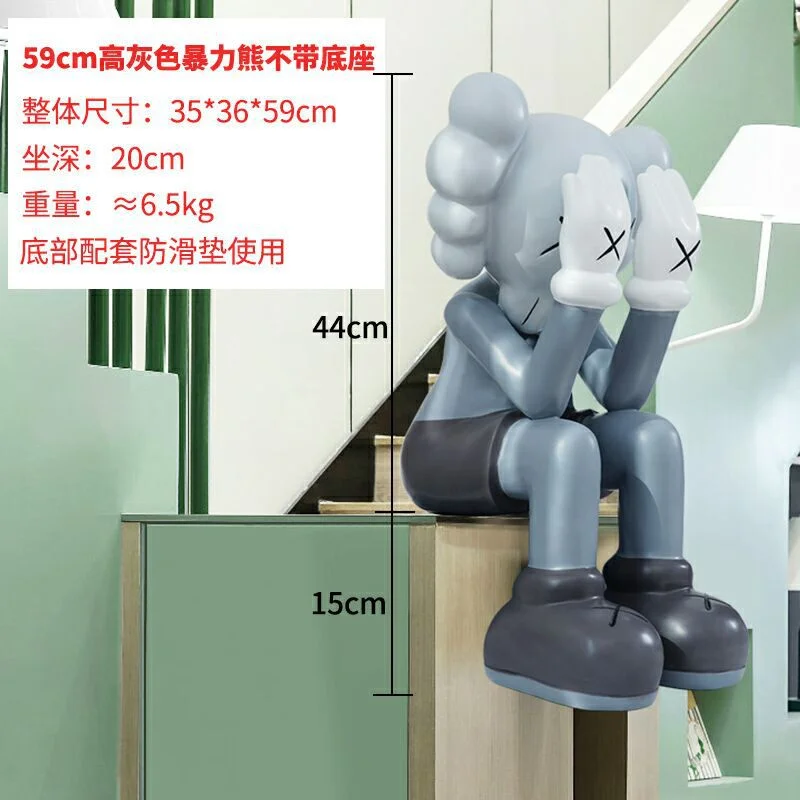 Large Ornaments Violence Bear Figurines Sculpture Sesame Street Hotel ...