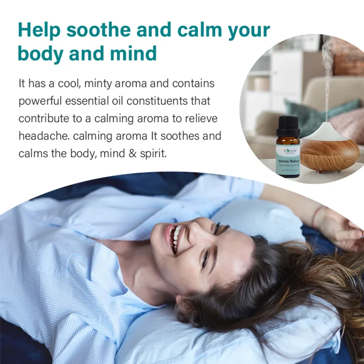 Diffuser Natural Stress Away Relief Stress Ease Essential Oil Blend 10ml Aromatherapy Huile ...