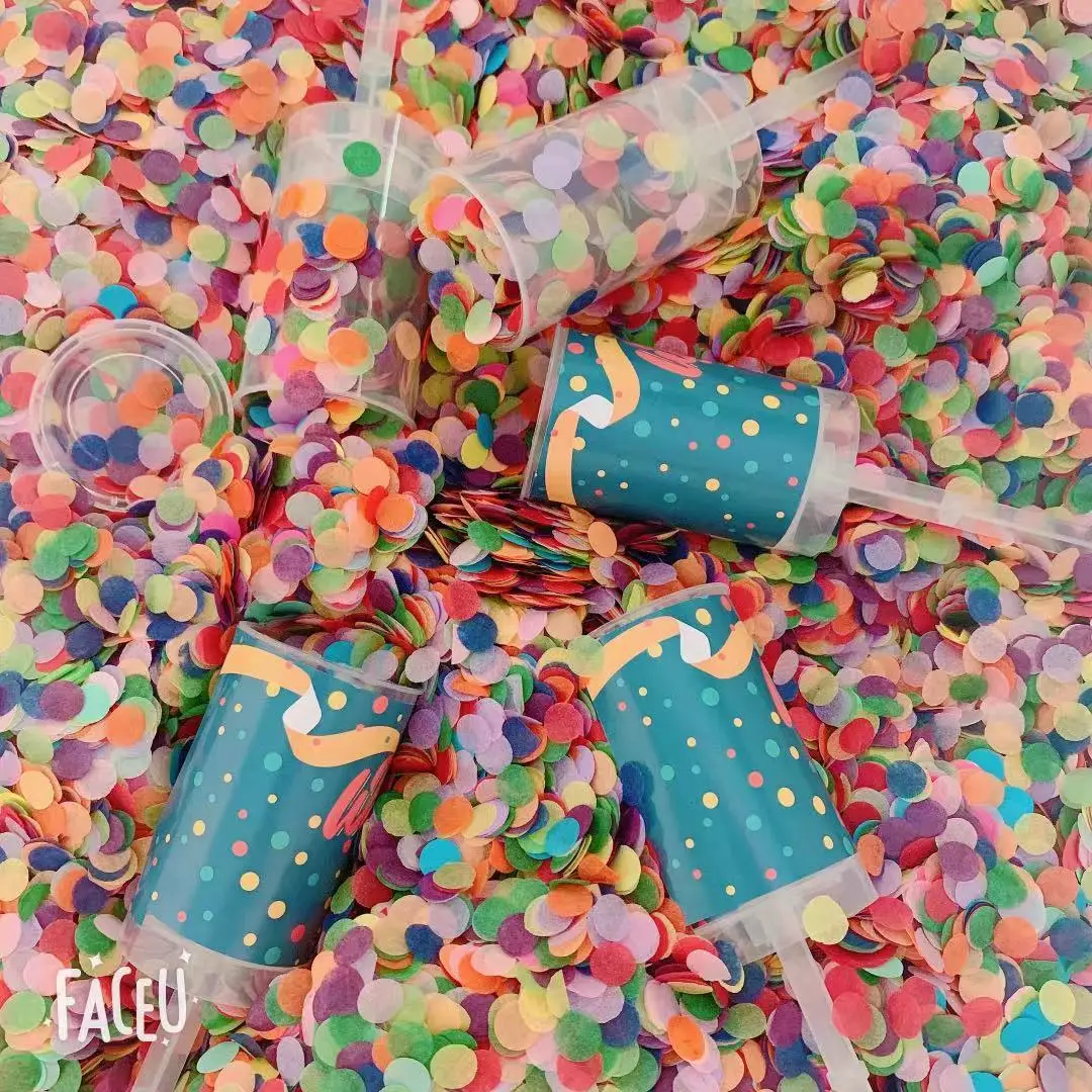 Multicoloured Love Confetti Push Tube Wedding Party Decor Supply ...