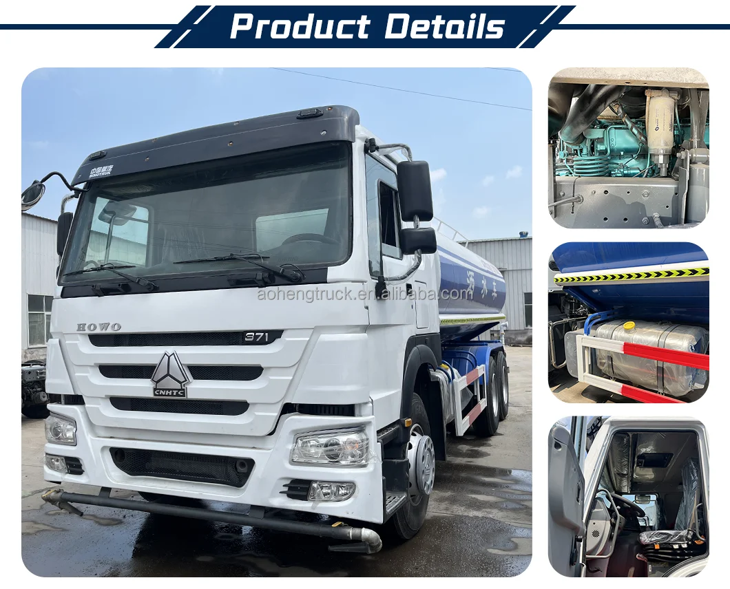 Second Hand Sinotruk Howo 5000 Gallon Tank 6x4 Water Truck Suitable For ...