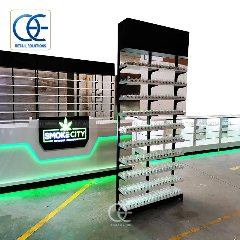 Custom Commercial LED Tobacco Display Case for Smoke Shop