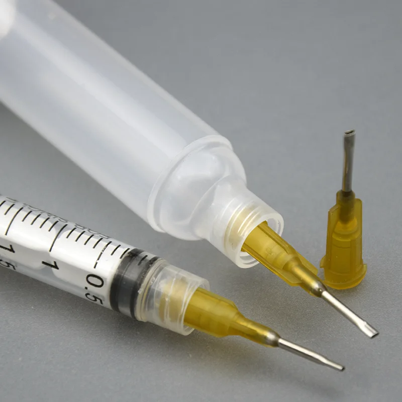 Stainless Steel Flat Mouth Dispensing Needle With Plastic Seat Screw ...