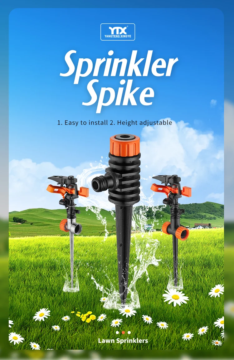 360 Irrigation Adjustable Gardening Plastic Rotating Jet Sprinklers ...