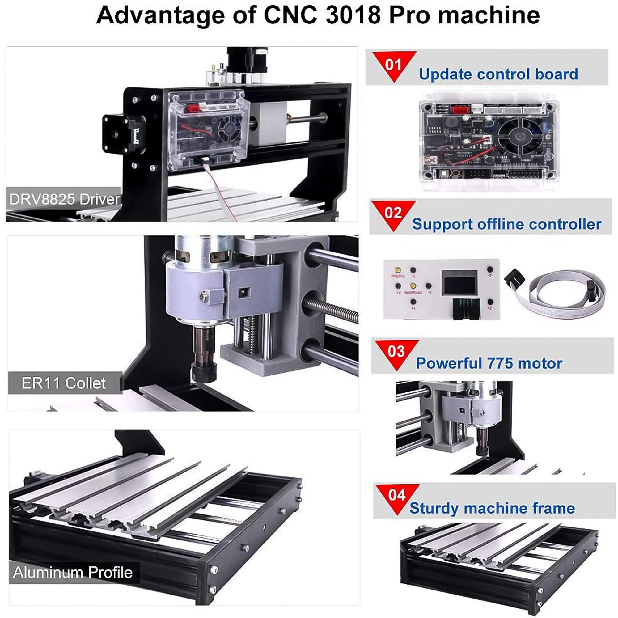 Lingyue Desk Top Mini Electric Cnc Laser Wood Carving Machine Multifunctional Mini 3018 Pro ...