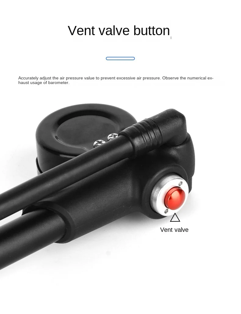 Mountain Bike Air Pressure Fork Shock Absorber Tire Pump Bicycle Rear ...