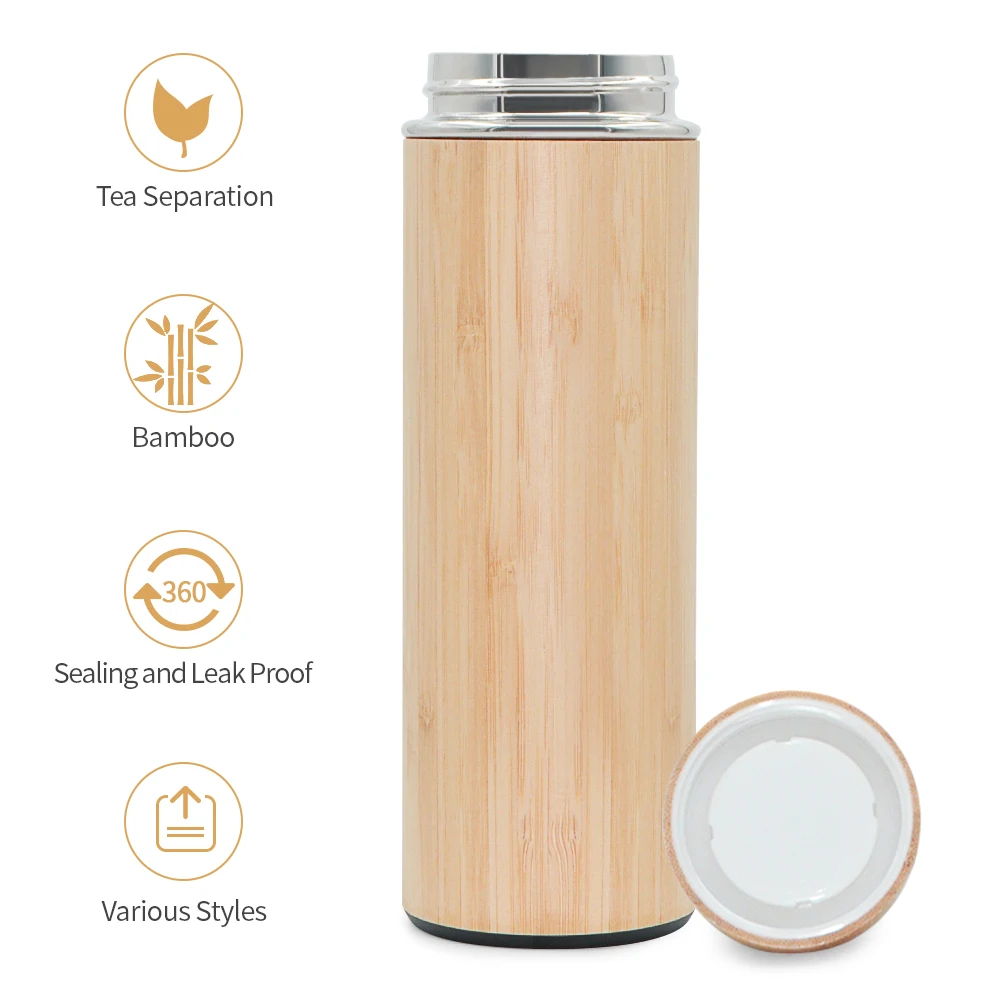 500ml Insulated Tumblers Stainless Steel Thermos Flask Filter Thermal ...