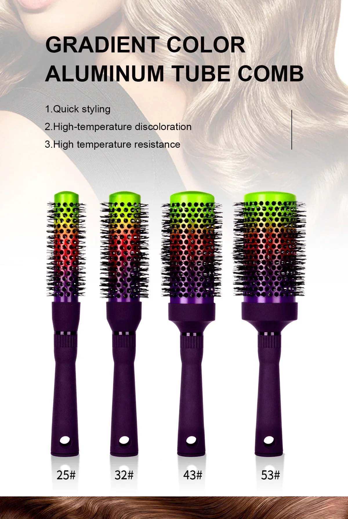 Oem/odm Nylon Ceramic Round Brushes For Hair Professional Hair Care ...