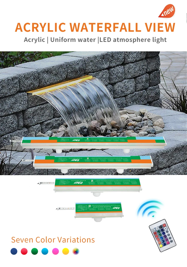 Rideau Lame Transparente - Acrylic Water Wall Blade Curtain