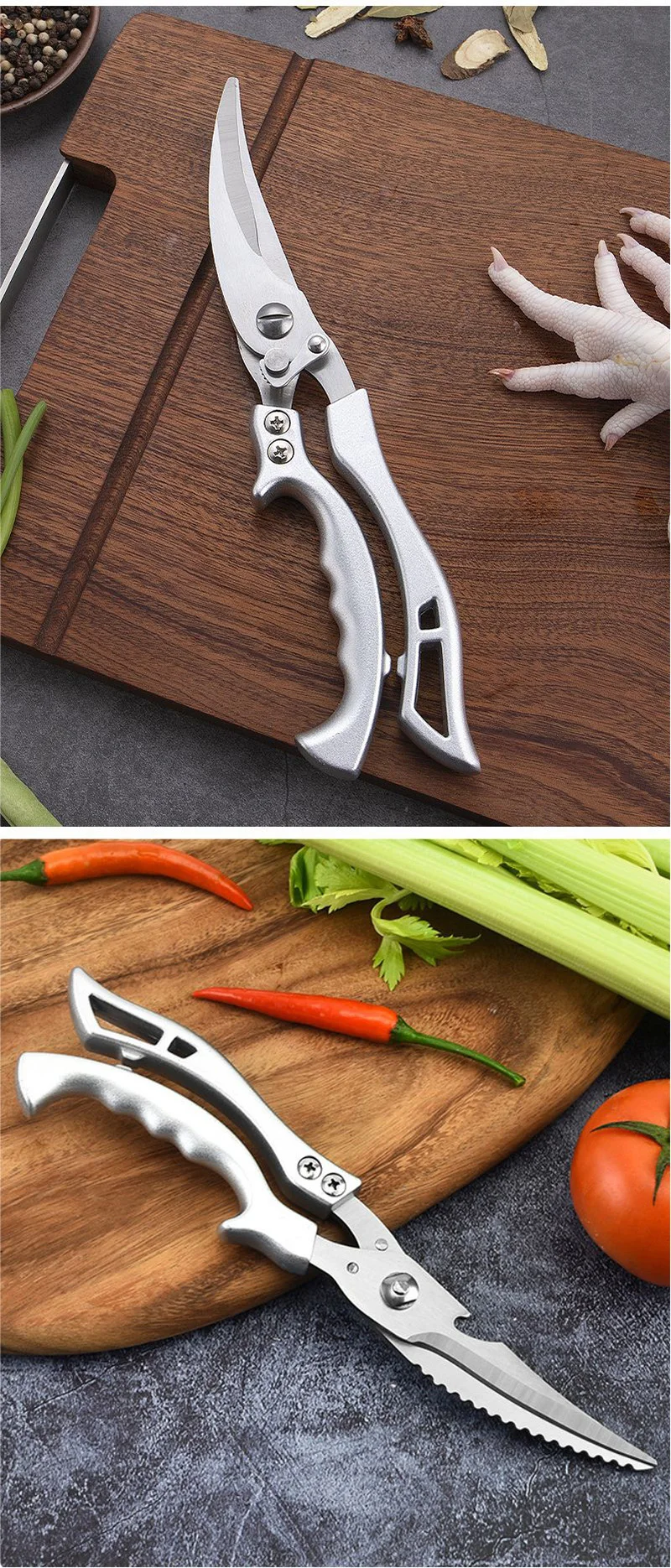 Multifunctional Heavy Duty Kitchen Scissors - Full Stainless Steel
