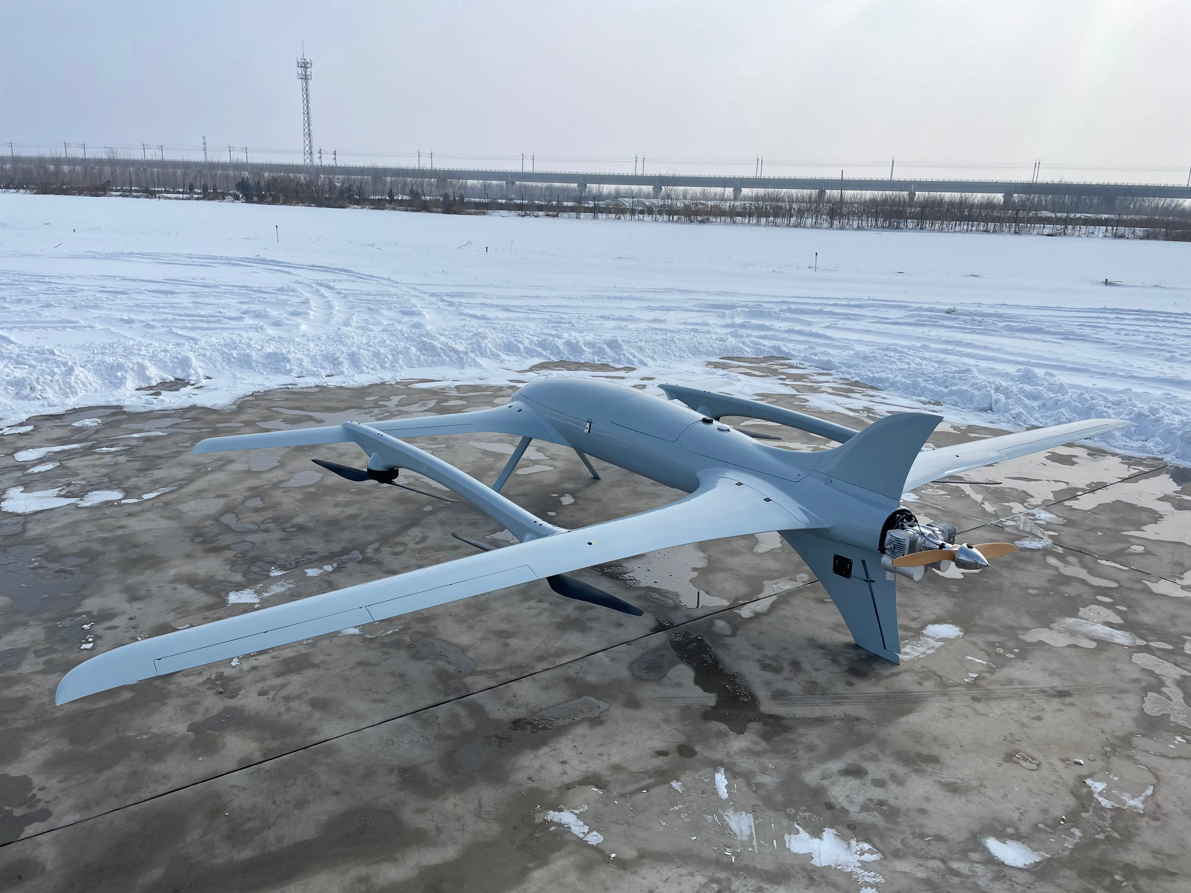 Long Endurance Hybrid VTOL Drone Control the Freight Transport Big ...