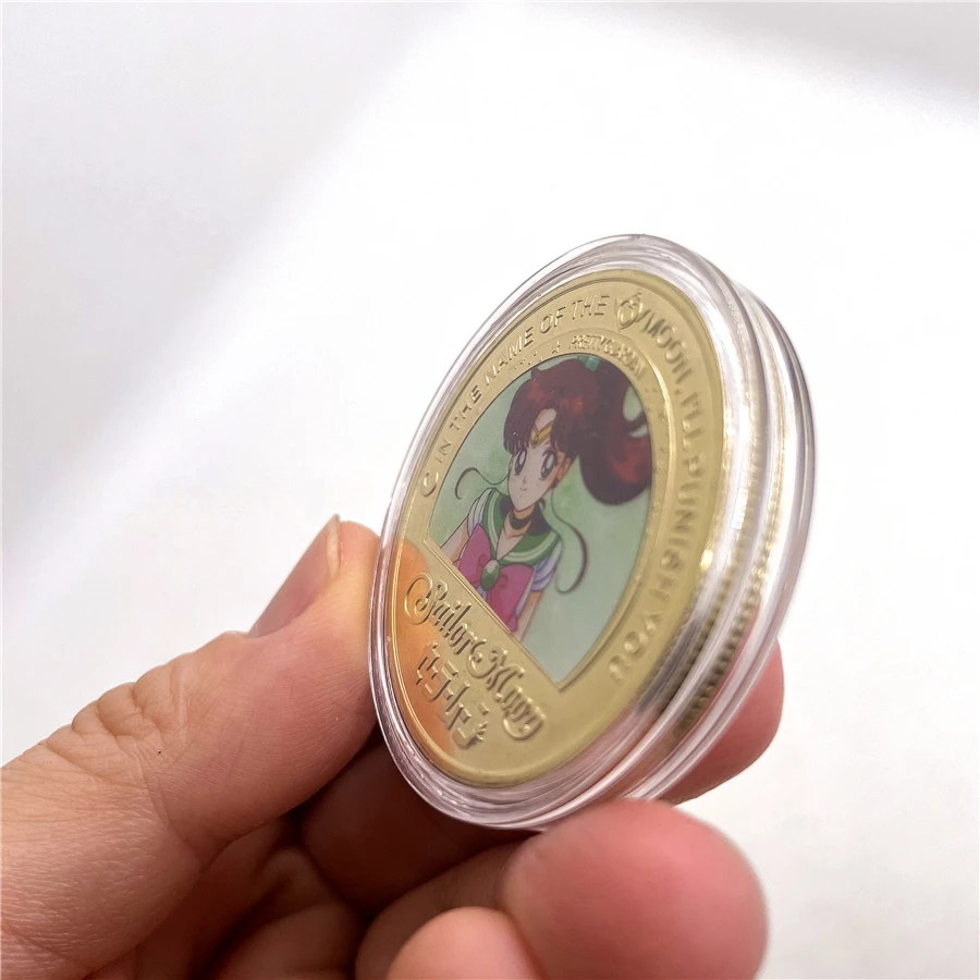 5 Types Beautiful Girls Coins With Box Naoko Takeuchi Anime Coins For ...