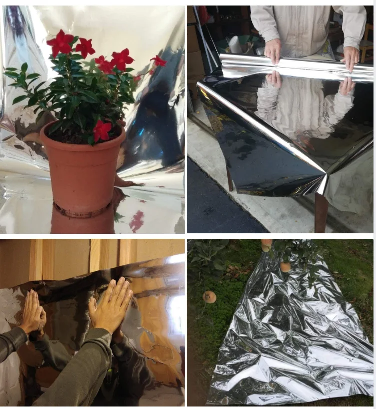 Black and Silver Mylar Foil - Reflective Garden Mulch