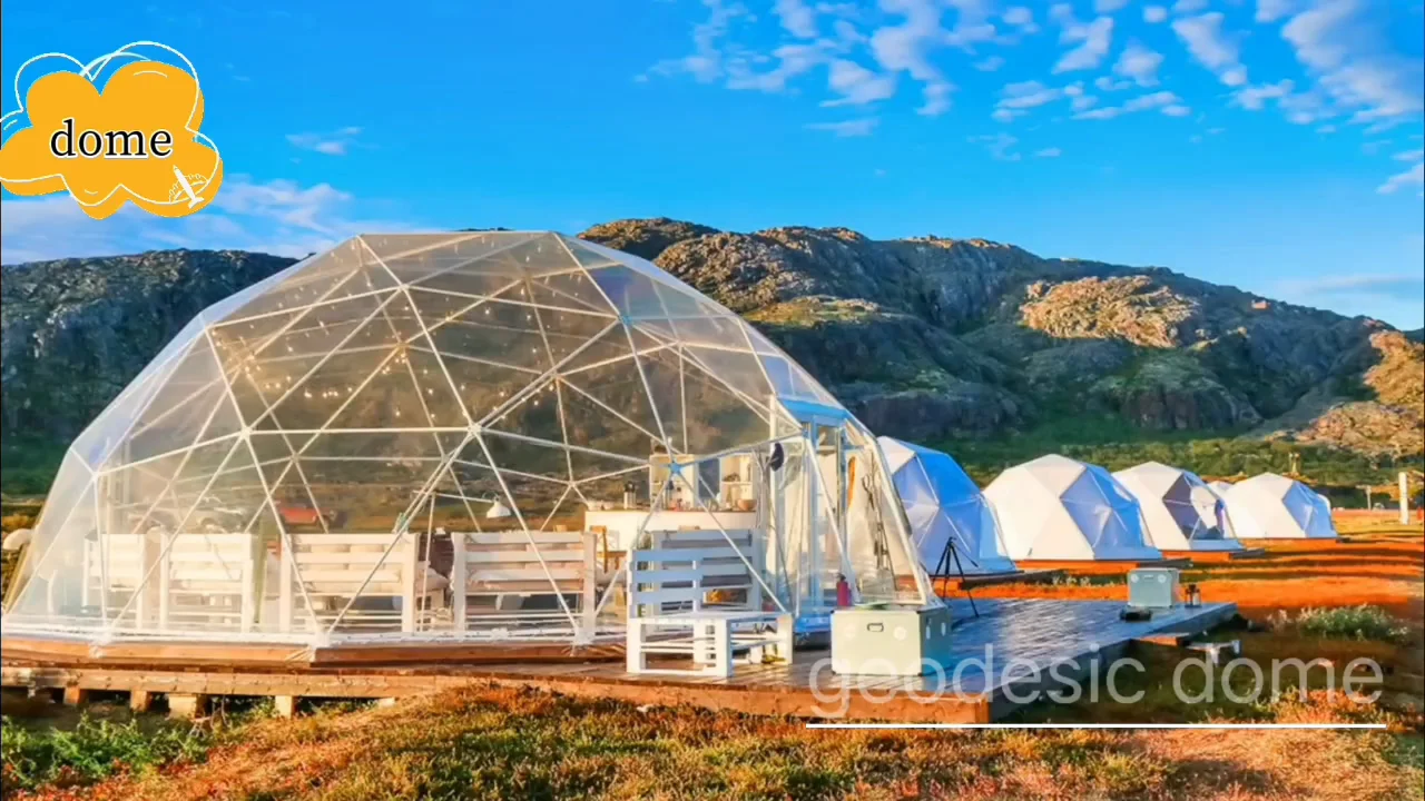 Brusen Waterproof Pvc Glamping Geodesic Dome Hotel House Trade Show ...