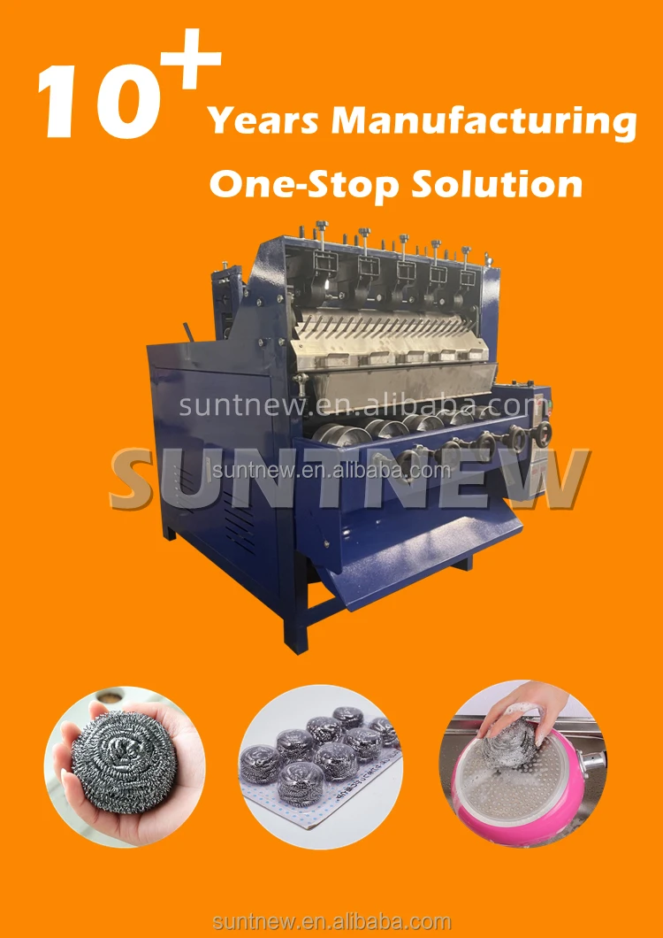 5 Wires 5 Balls Automatic Stainless Steel Dish Scourer Making Machine ...