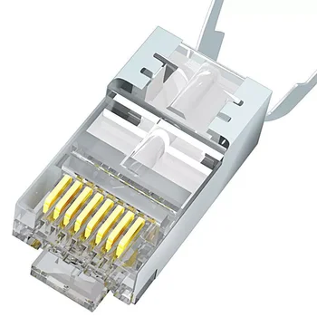 Ftp Cat6 Ez-pass Through Rj45 Plug Shield Networking Modular Plugs High ...