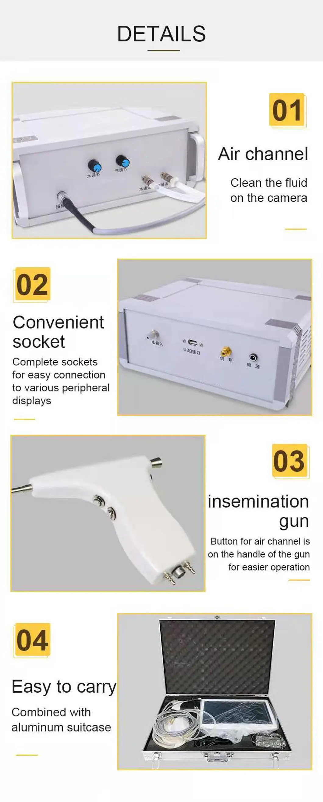 Tci Veterinary Equipment Digital Insemination Gun Visible Artificial ...
