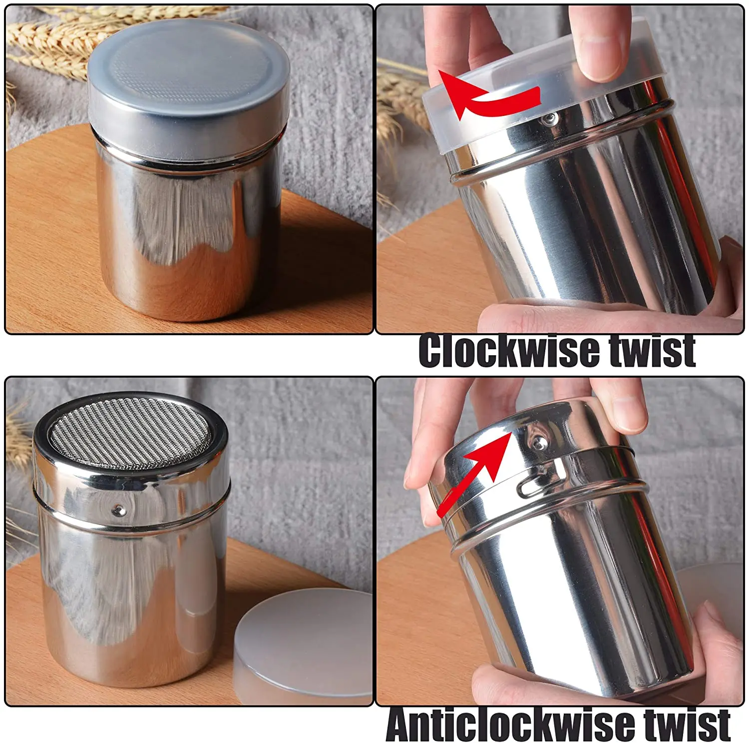 Metal Chocolate Powder Shaker - Durable & Versatile