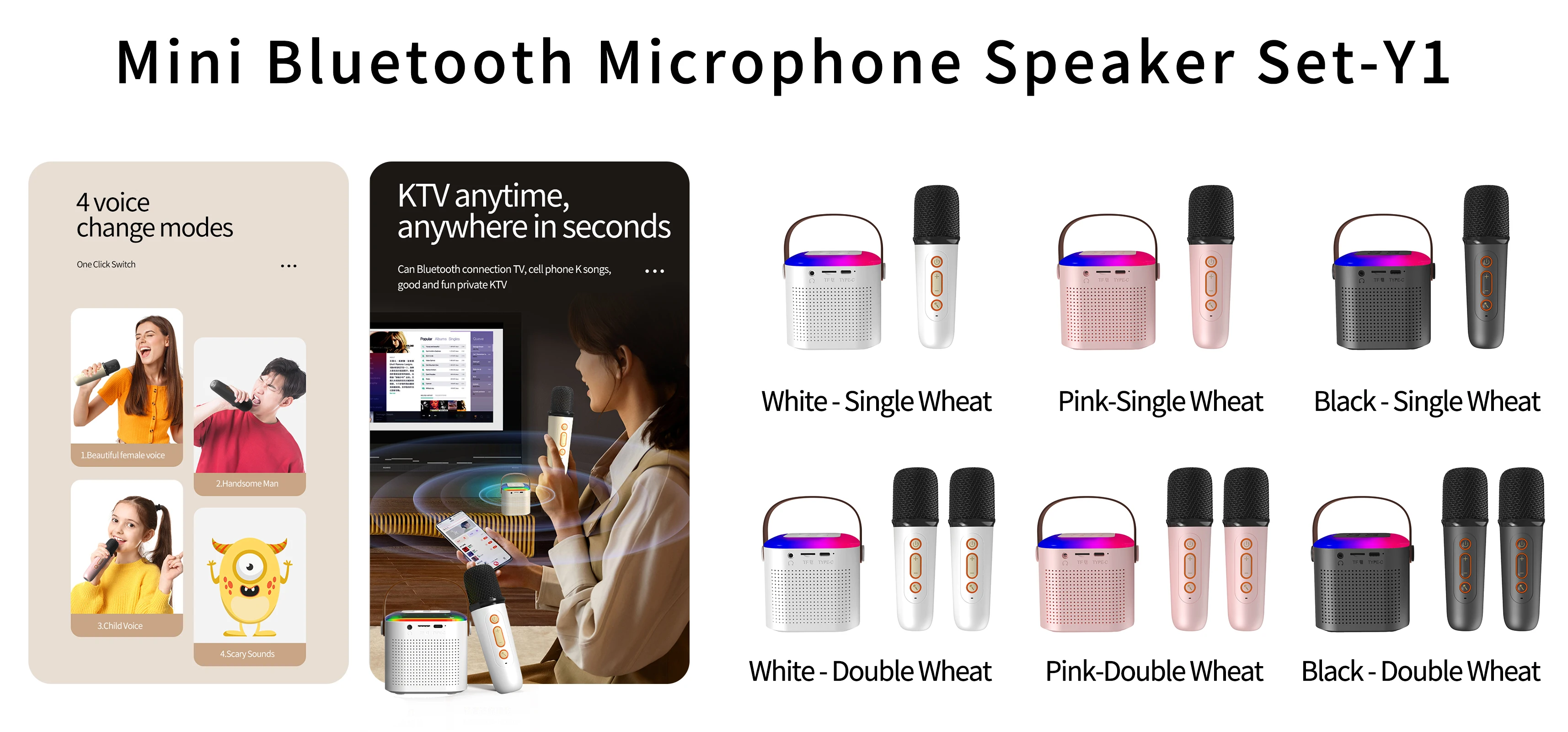 Mini Bluetooth Speaker Microphone Sound Speaker Set for Home Outdoor ...