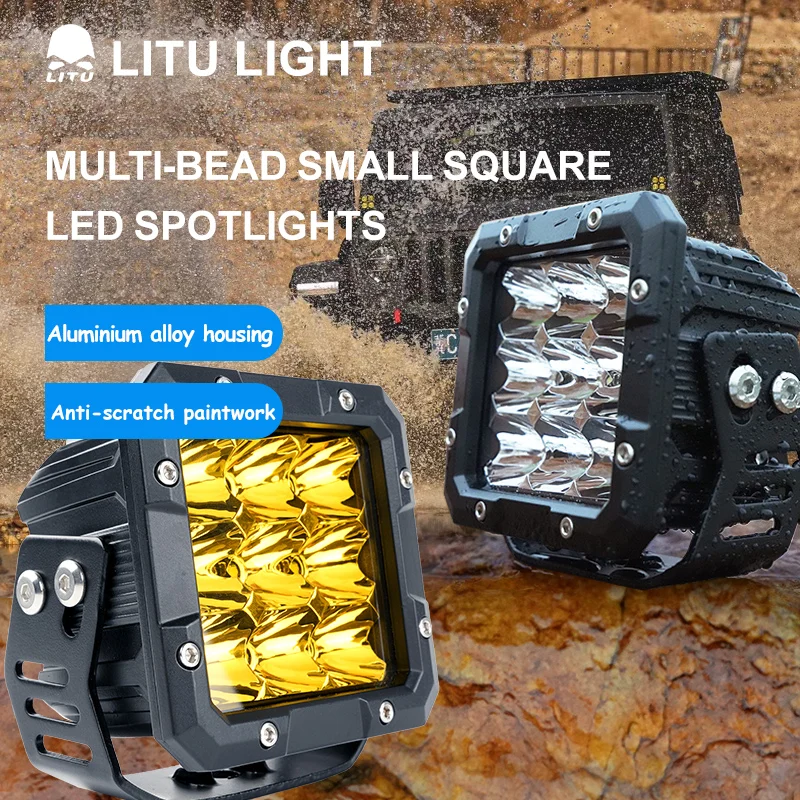 4 Inch square Led Driving Lamps 4x4 Off-road Spot Headlight 45w 12v 24v ...