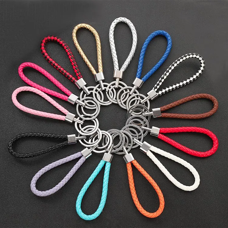 Factory Wholesale Custom Leather Keychain Key Holder Pendant Promotion
