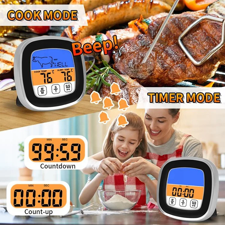 Hot Sale Grill Thermometer Waterproof Mini Magnetic Stand Backlight ...