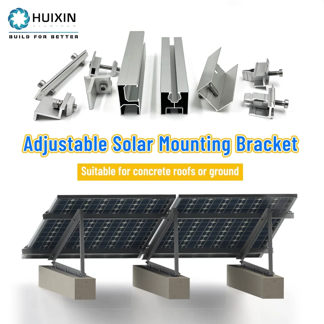 Simple Adjustable Angle Solar Mounting System Aluminium Concrete Roof ...