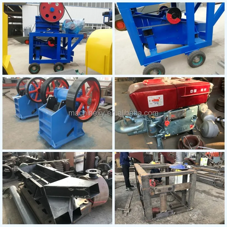 Small Scale Pe-250x400 Mobile Diesel Engine Stone Concrete Jaw Crusher ...