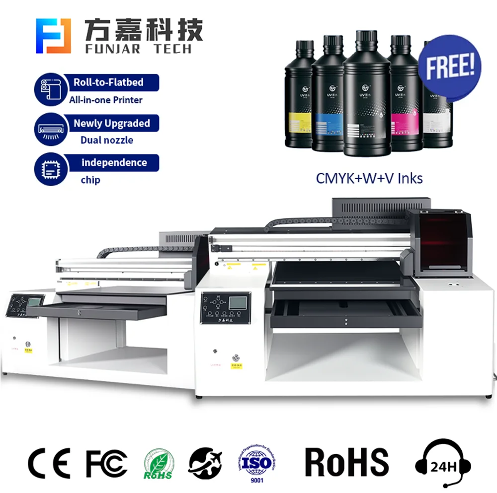 5060 UV Flatbed Printer I3200 Head with White Ink & Varnish | High ...