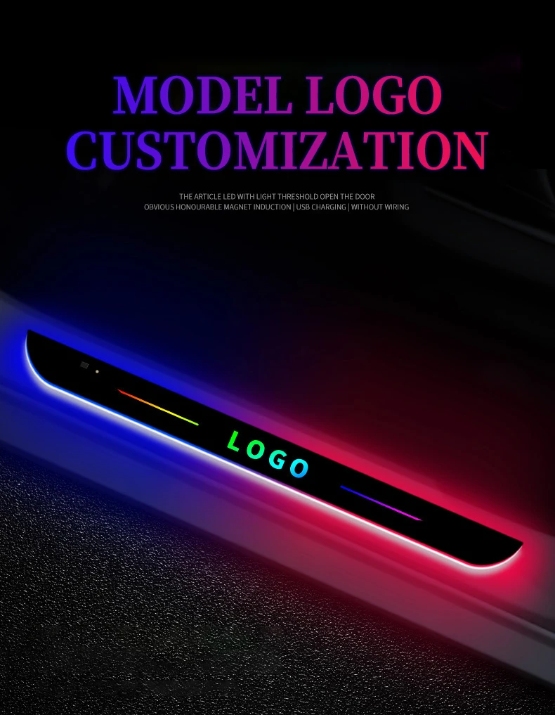 Wireless Car Logo Led Welcome Pedal Light Car Door Light Strip Led ...
