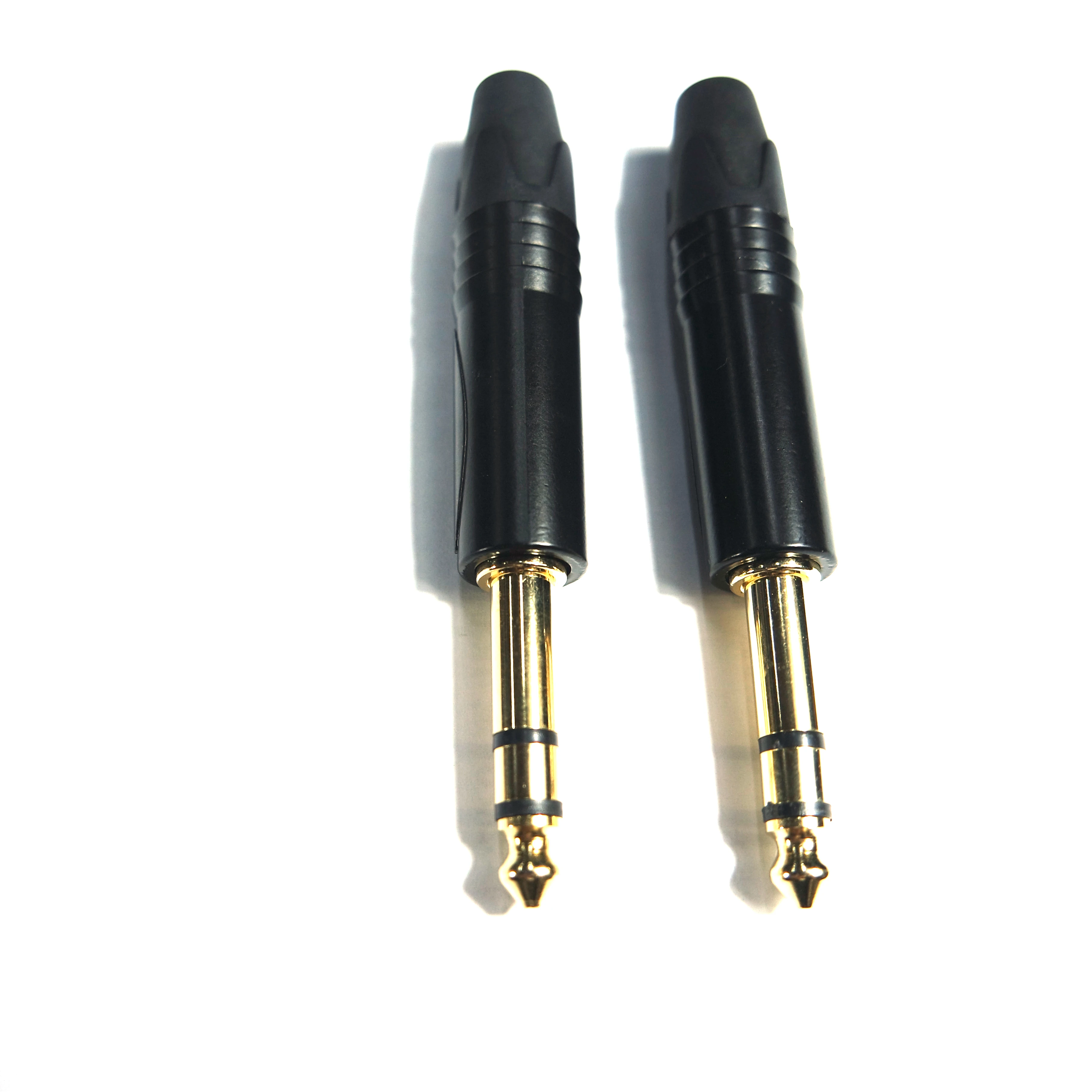 Hot Sale Gold 6.35mm / 6.5mm 3pole Stereo Amplifier Plug 6.35 / 6.5 ...