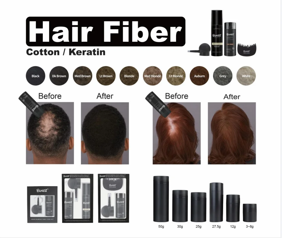 Custom Logo 27.5g Hair Fibers - Natural Thickening Solution